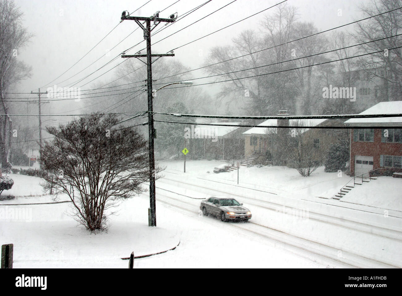Usa winter snow storm architecture hi-res stock photography and images ...
