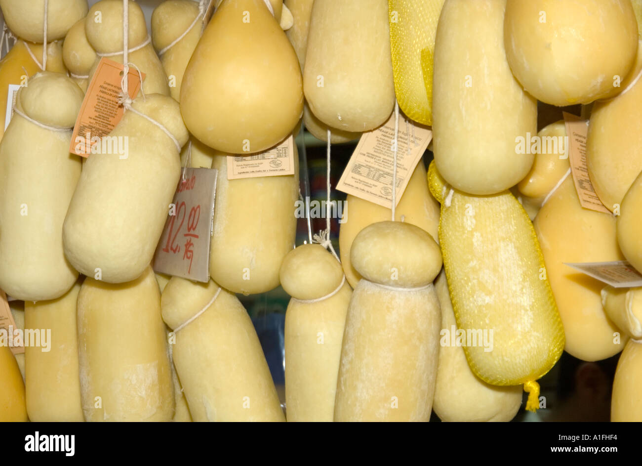 Hanging cheeses hi-res stock photography and images - Alamy