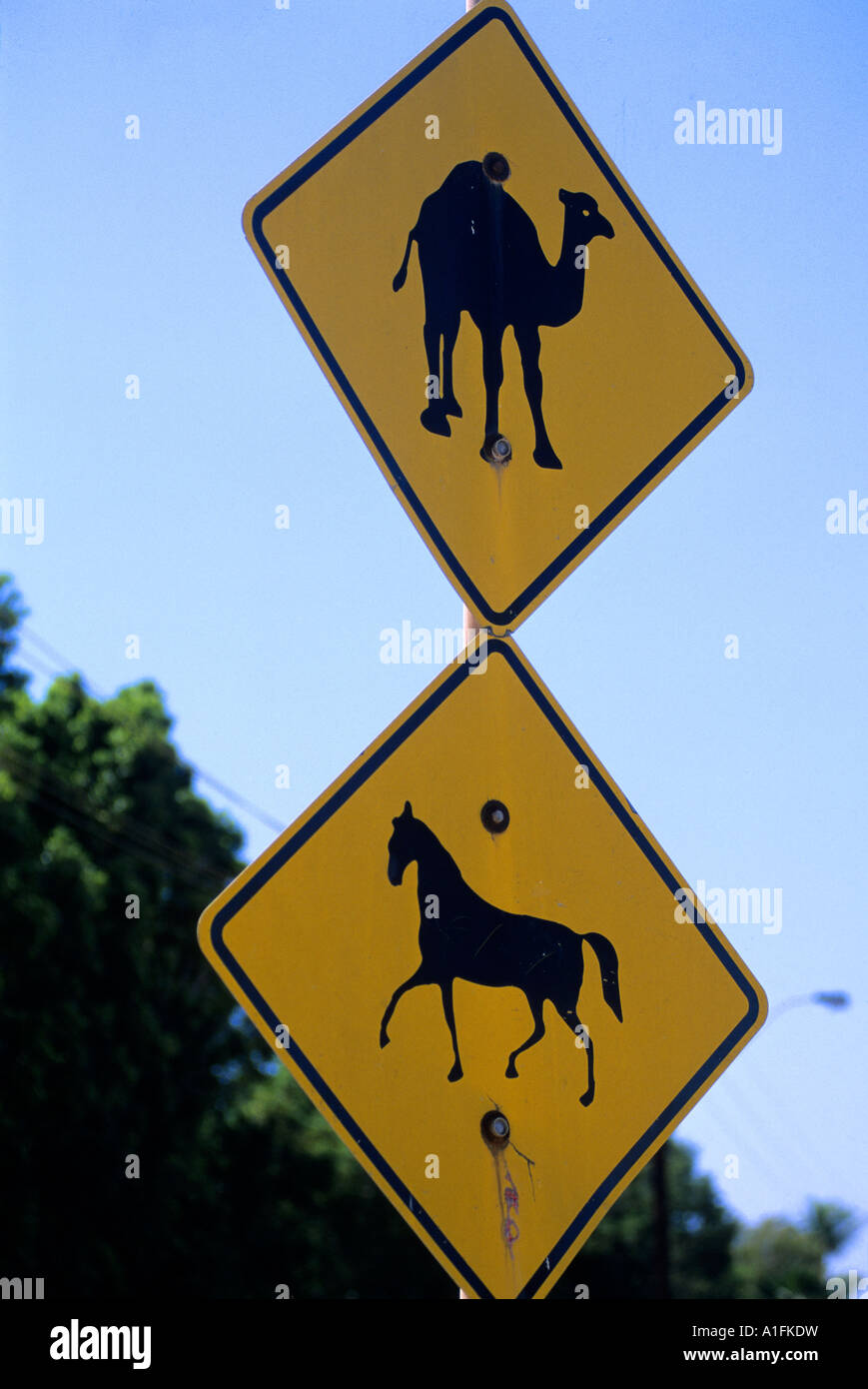 Road signs Broome Kimberley Western Australia Australia Stock Photo - Alamy