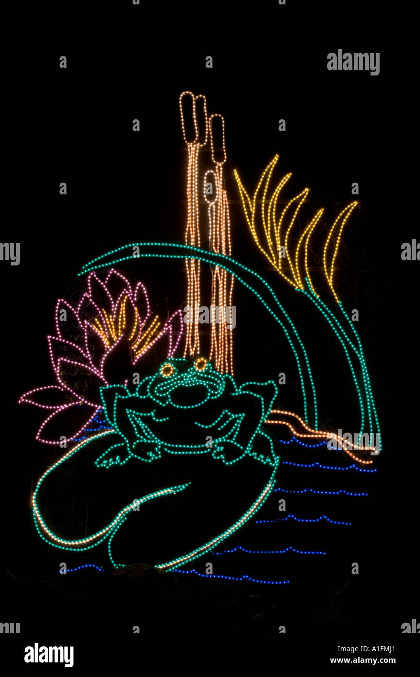 River of Lights a holiday light show at the Rio Grande Botanical Garden ...