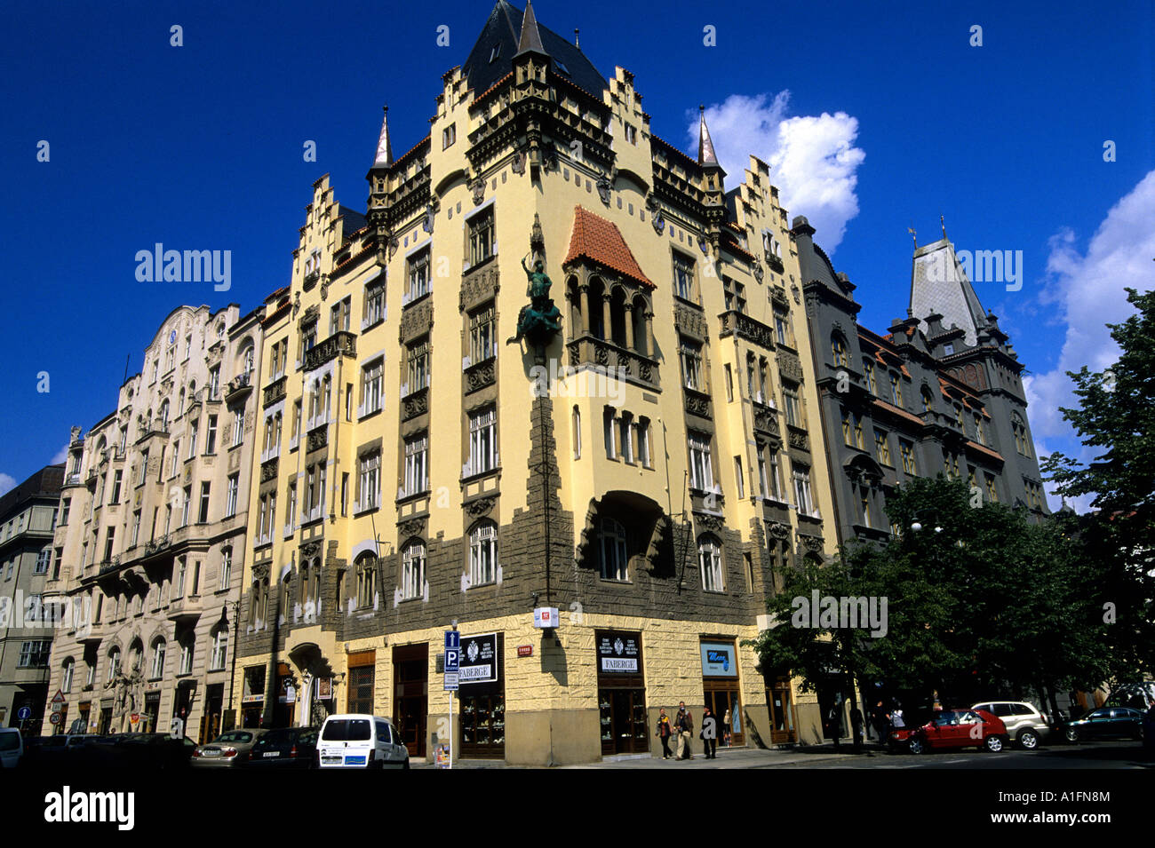 New city of Prague Bohemia Czech republic Stock Photo - Alamy