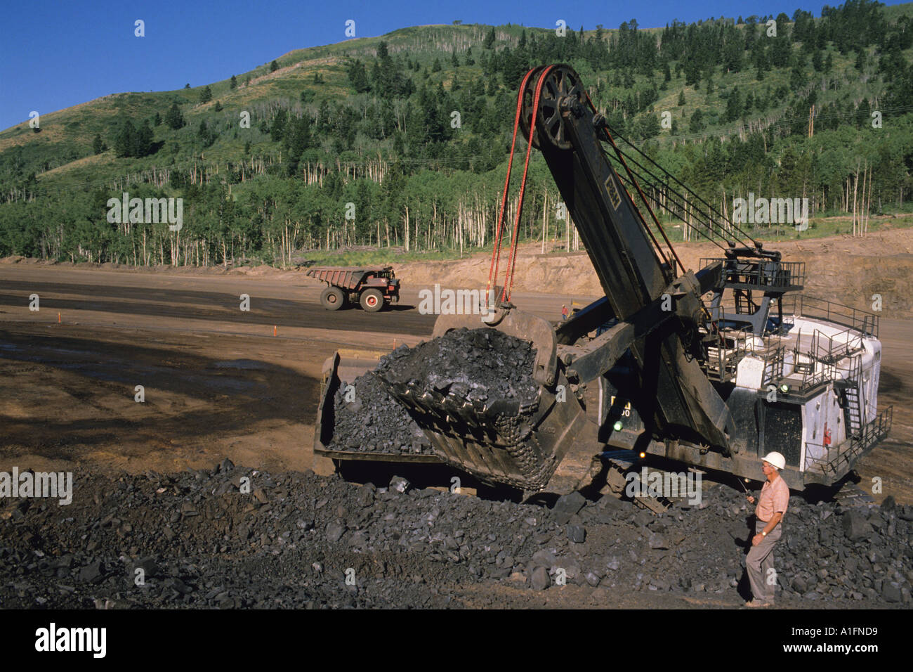 Smoky Canyon open pit phosphate mine in Idaho Stock Photo - Alamy