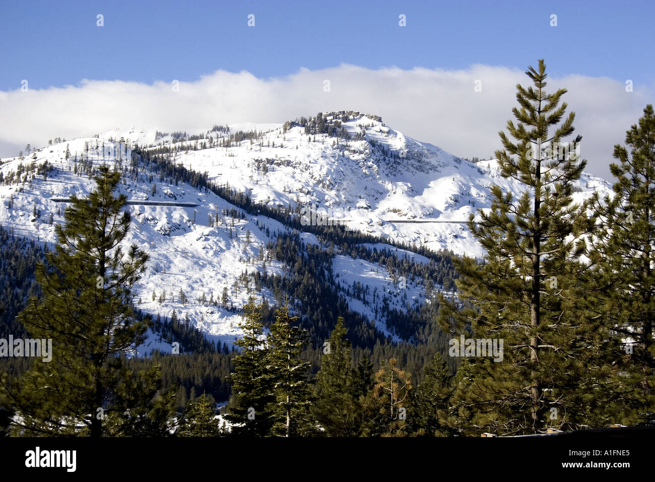 The Sierra Nevada Mountain range at Donner Pass California Stock Photo ...
