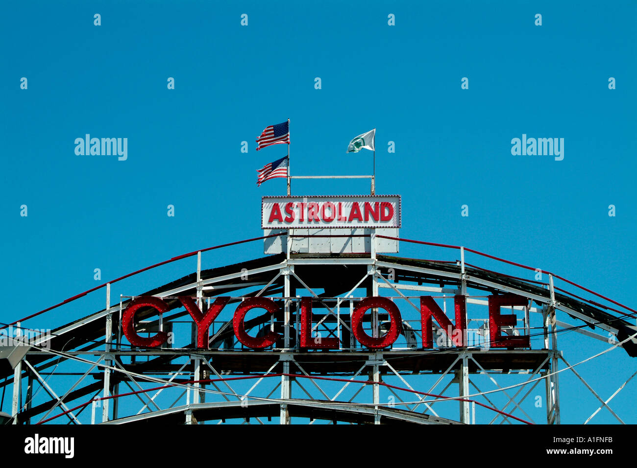 the cyclone ride Coney Island New York Stock Photo - Alamy