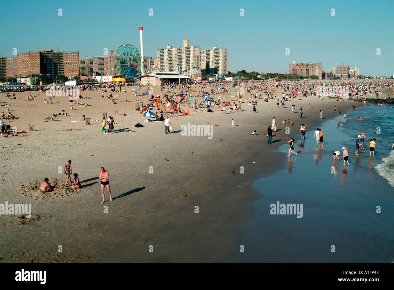 Coney Island beach New York USA Stock Photo - Alamy