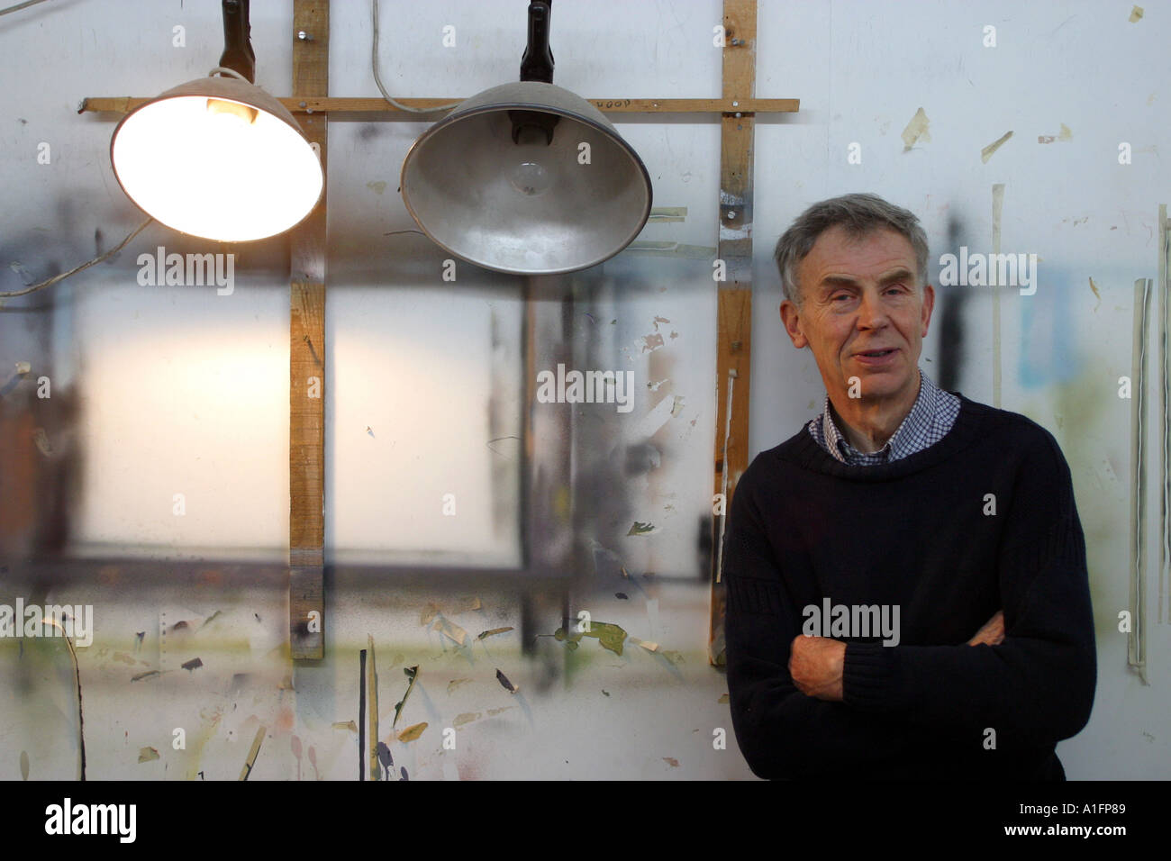 Artist John Salt in his studio Stock Photo - Alamy