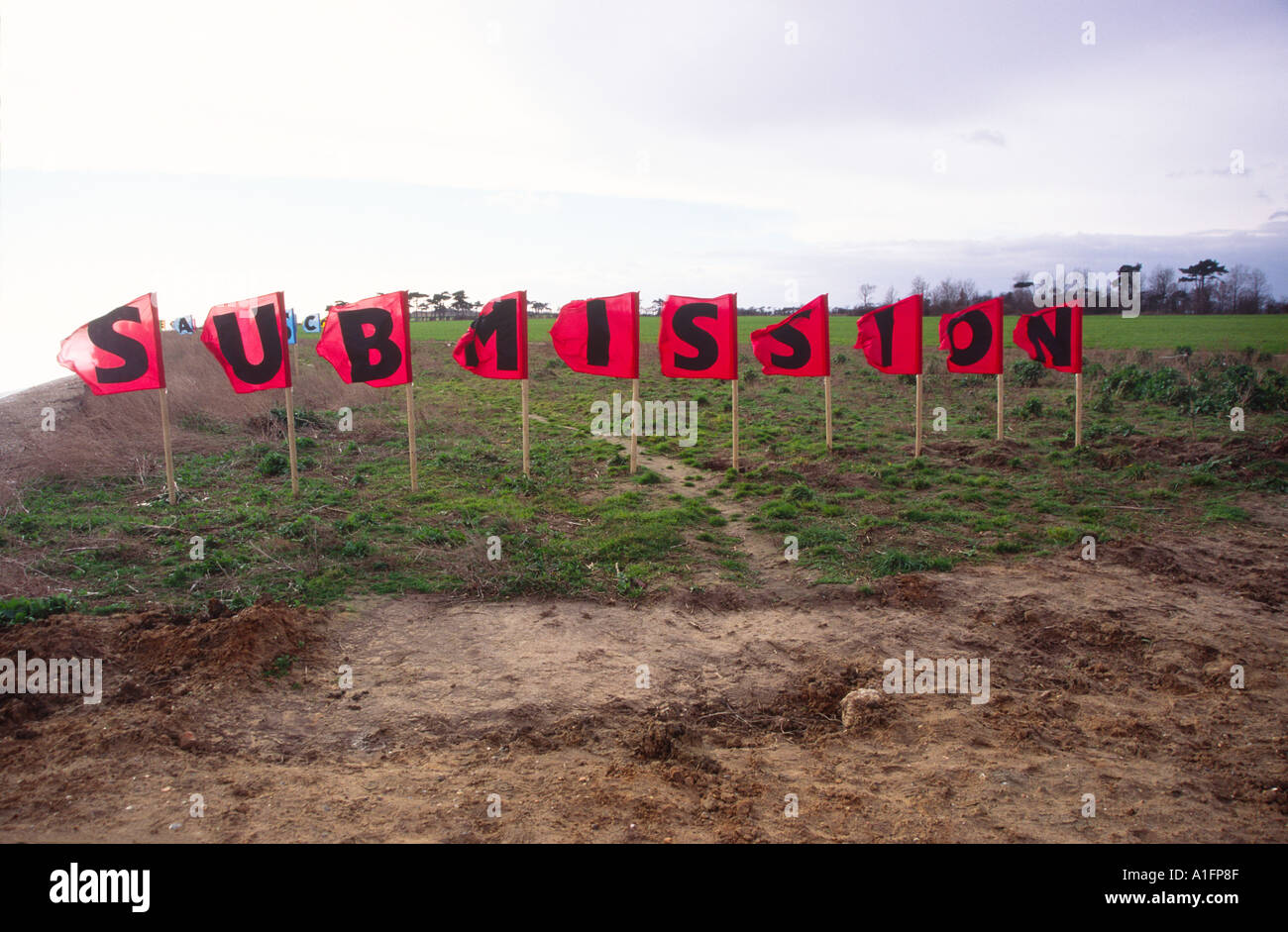 Lines of Defence art installation Bawdsey Suffolk England Stock Photo ...