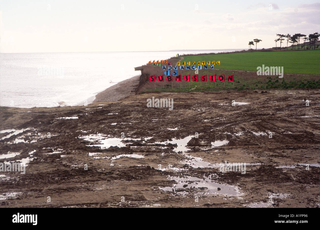 Lines of Defence art installation Bawdsey Suffolk England Stock Photo ...
