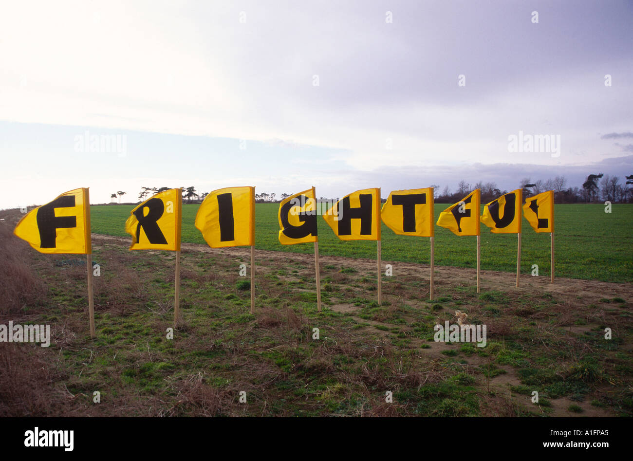Lines of Defence art installation Bawdsey Suffolk England Stock Photo ...