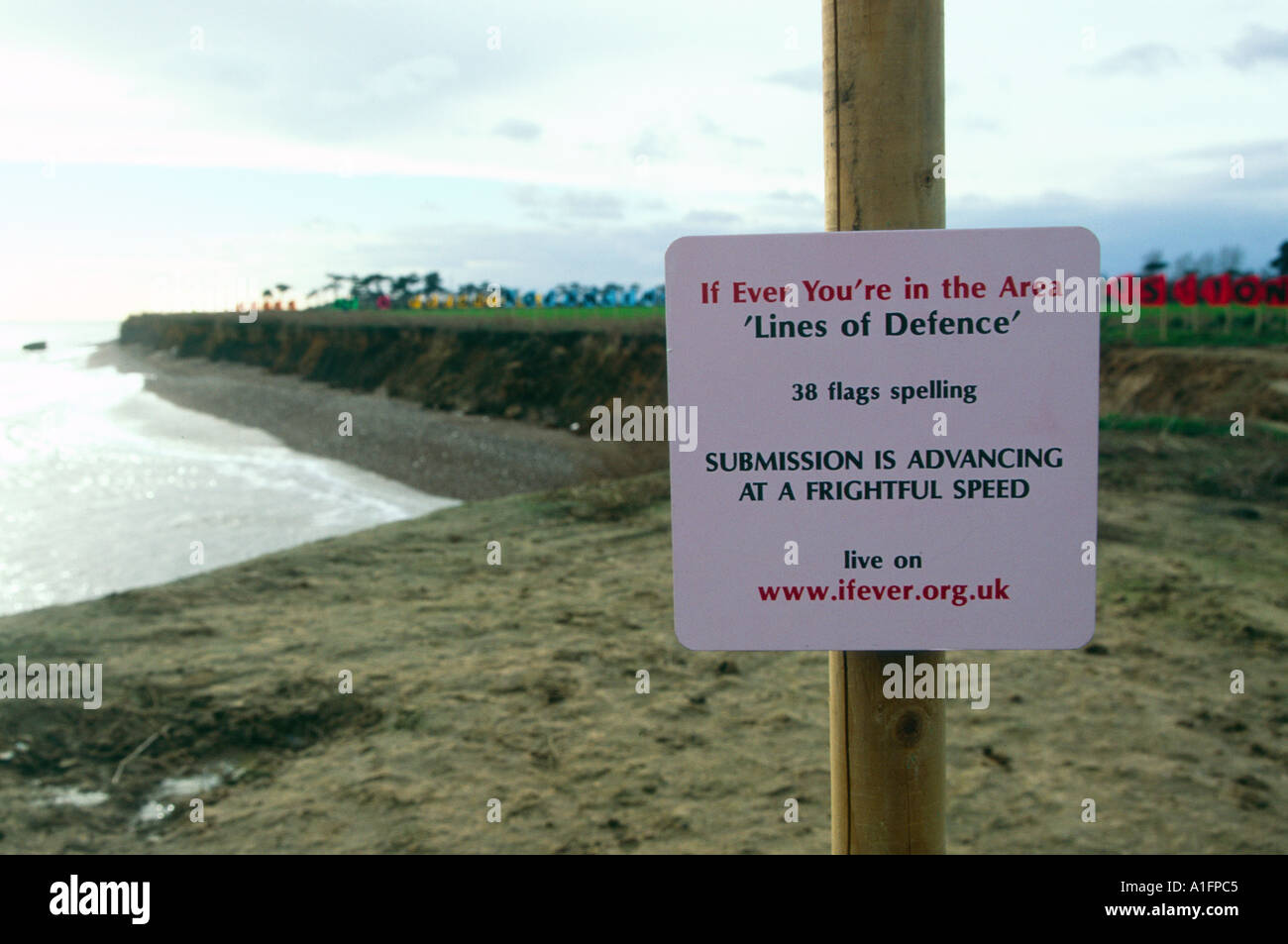Lines of Defence art installation Bawdsey Suffolk England Stock Photo ...