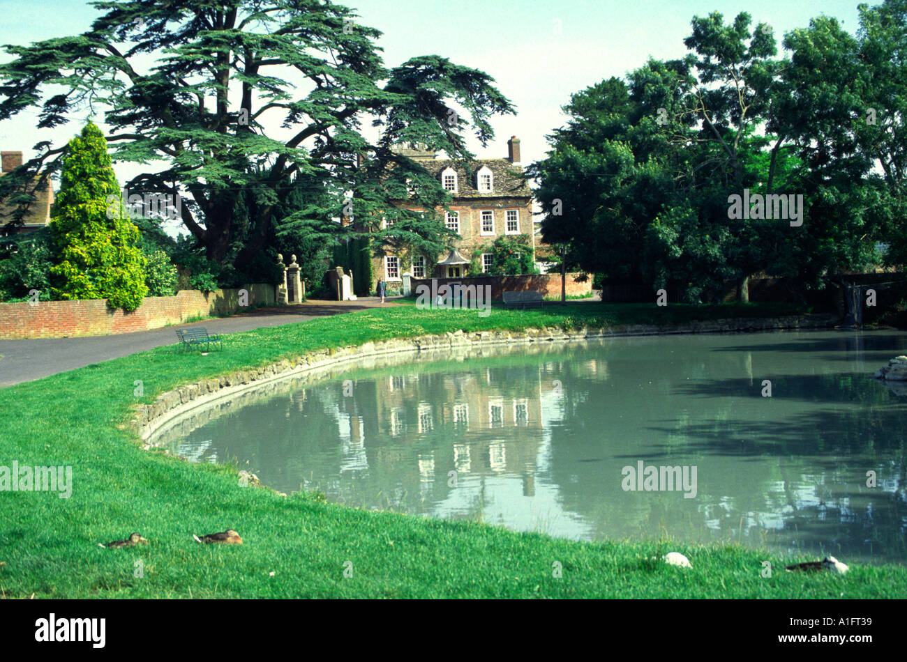 Urchfont village duck pond Wiltshire England Stock Photo - Alamy