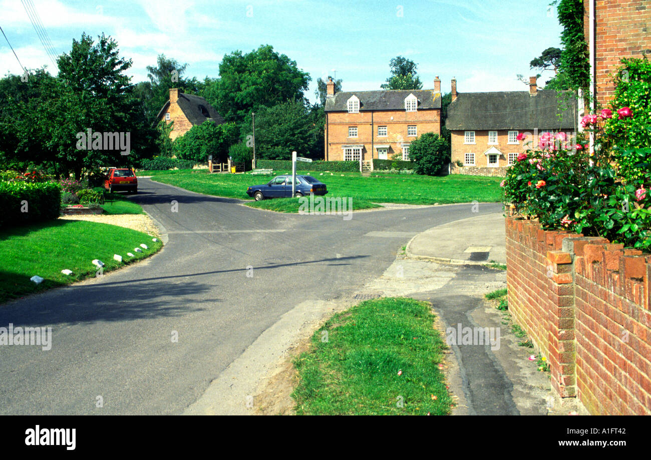 Urchfont village street Wiltshire England Stock Photo - Alamy