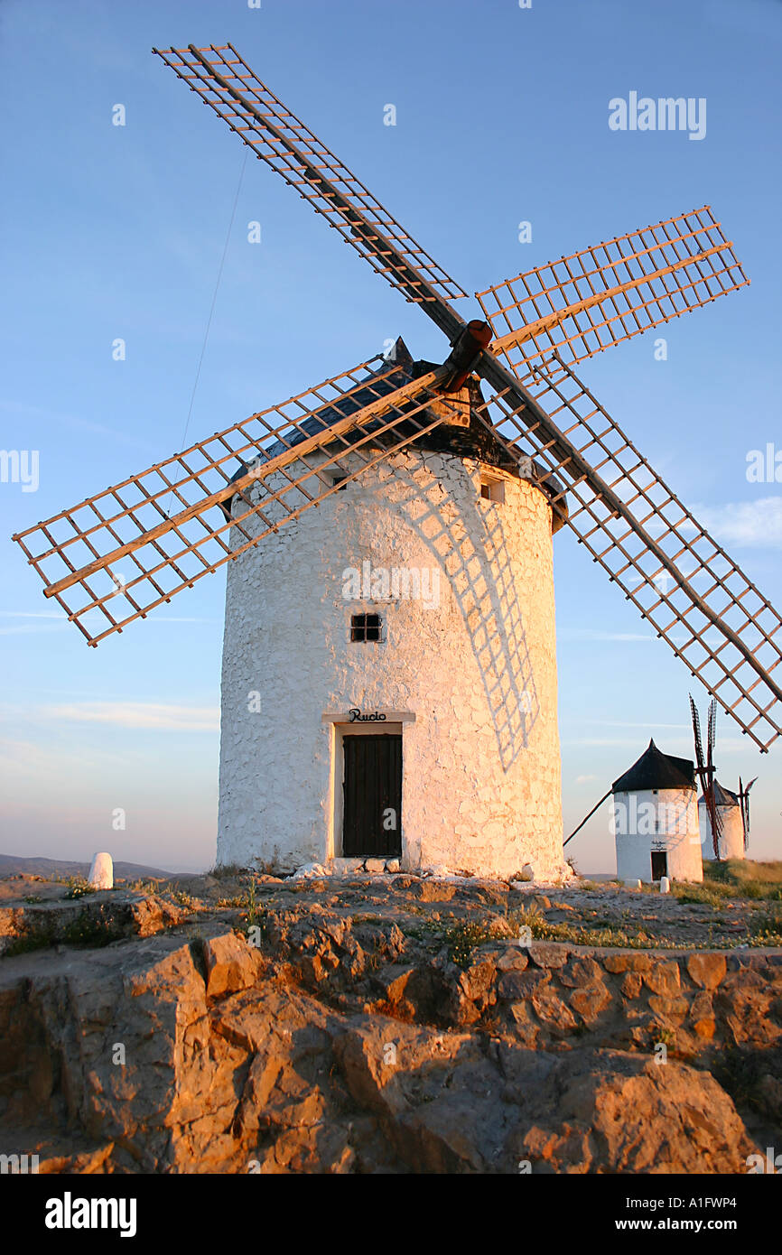Windmills of La Mancha Stock Photo - Alamy