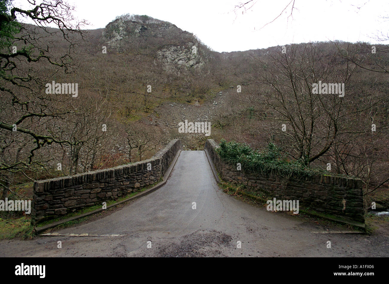 Bridge over the River Lyn in North Devon Britain UK Stock Photo - Alamy