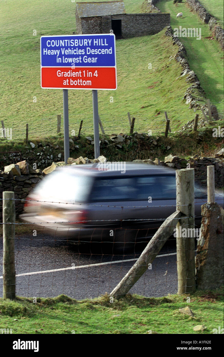 Lynmouth devon hill road hi-res stock photography and images - Alamy