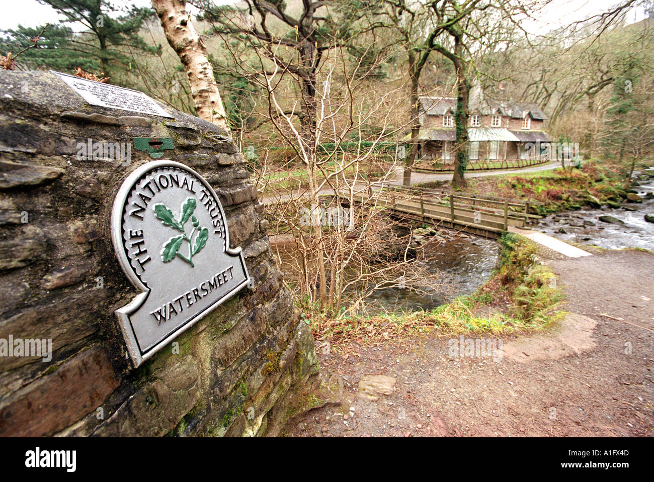 Watersmeet waterfall in devon britain hi-res stock photography and ...