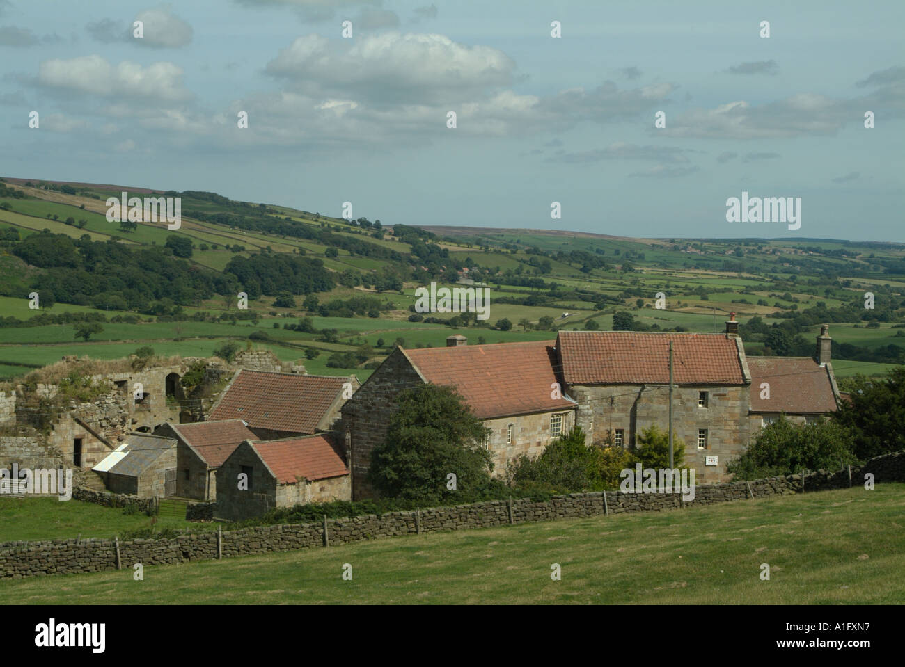 Danby Castle at the end of Little Fryup Dale in the North York Moors ...