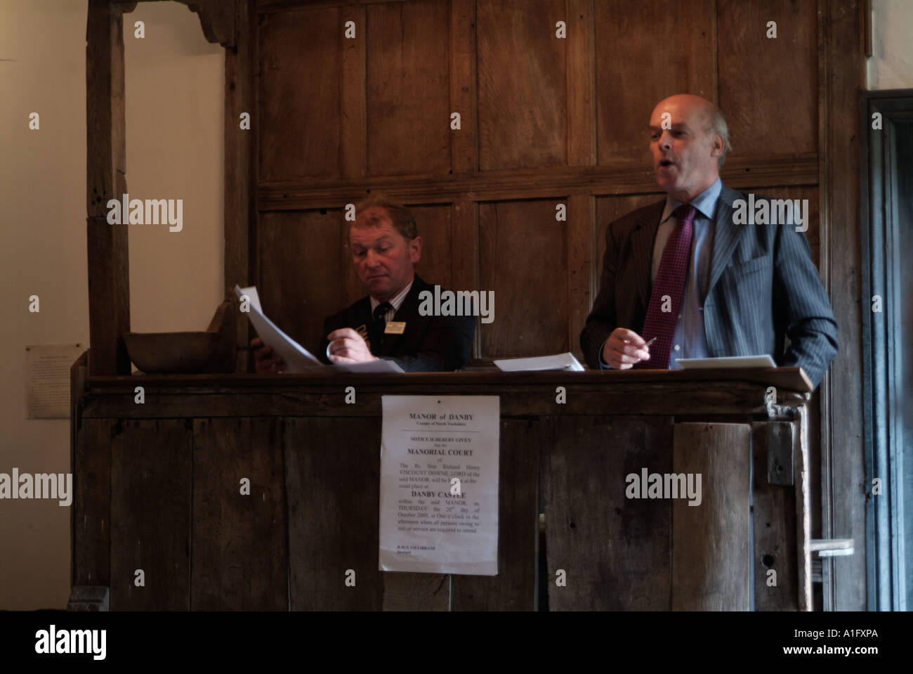 Danby Court Leet a Manorial Court at Danby North Yorkshire Stock Photo ...