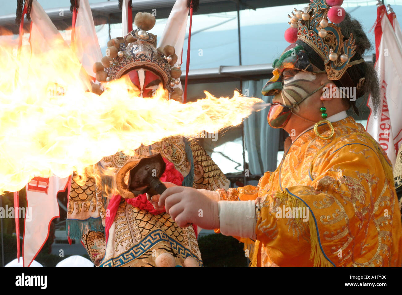 chinese opera fire eater in shanghai china asia Stock Photo - Alamy