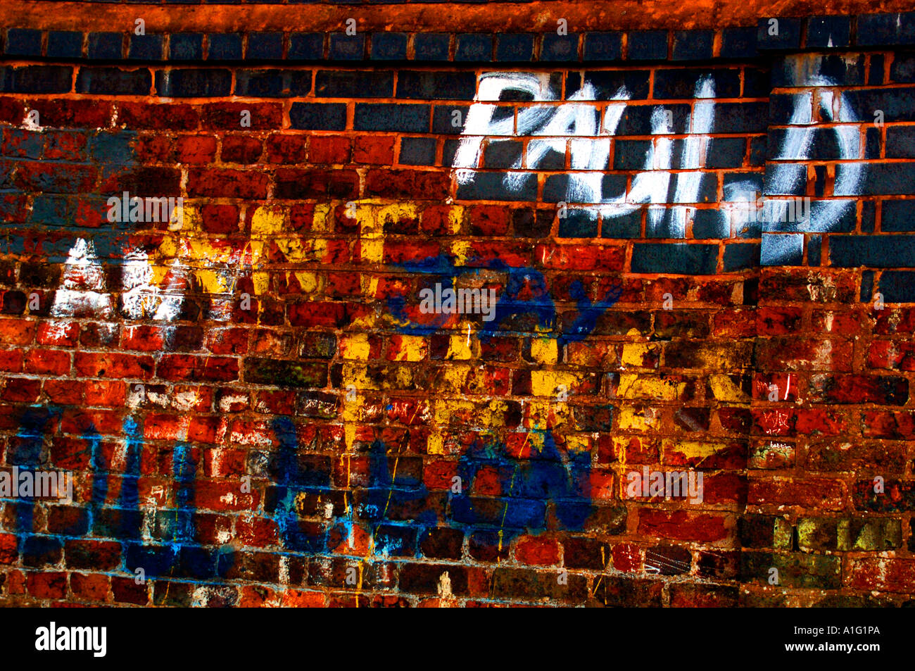 Graffiti vandalism paint words colors hi-res stock photography and ...