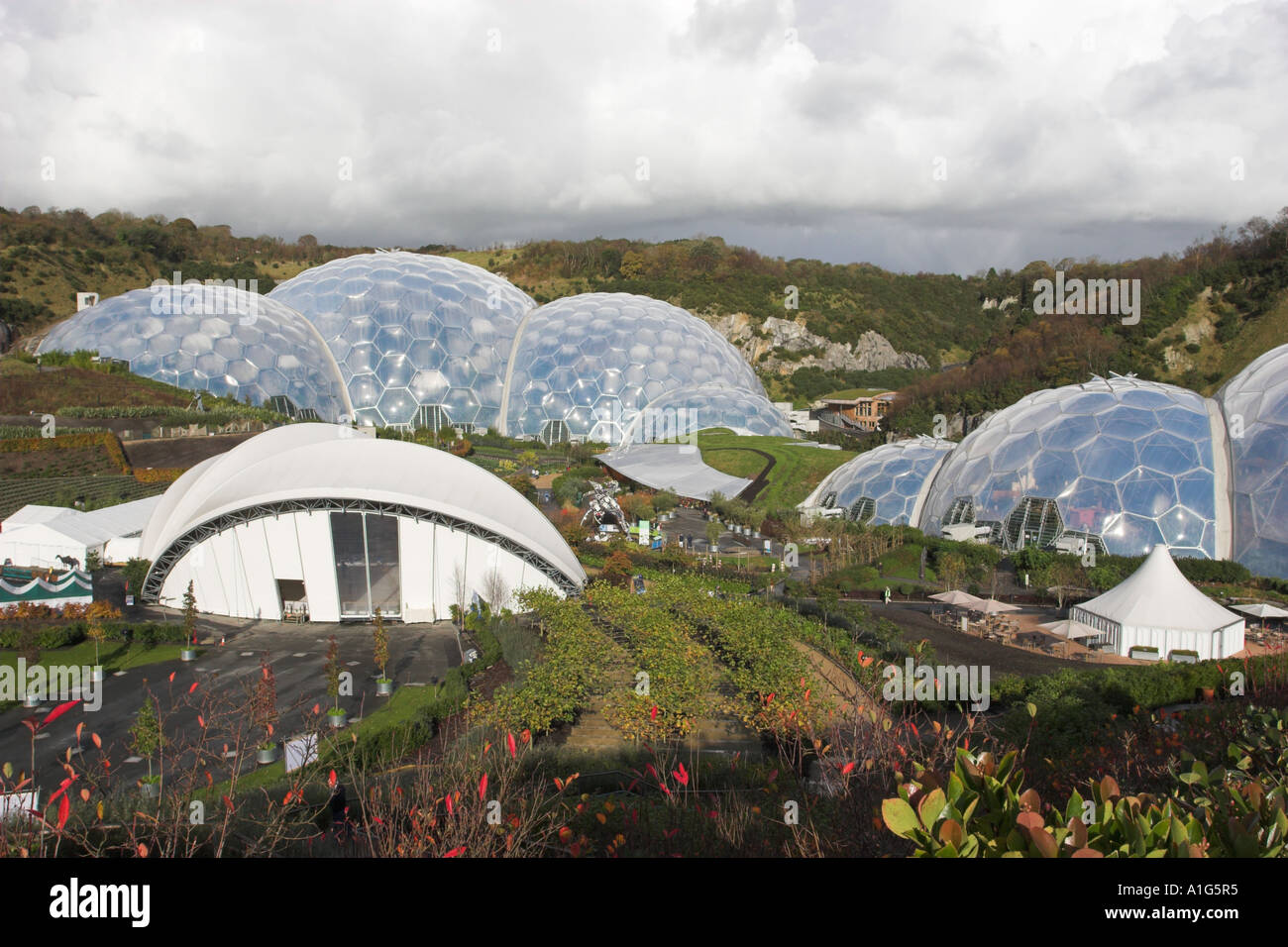 The Eden Project Biomes in November Stock Photo - Alamy