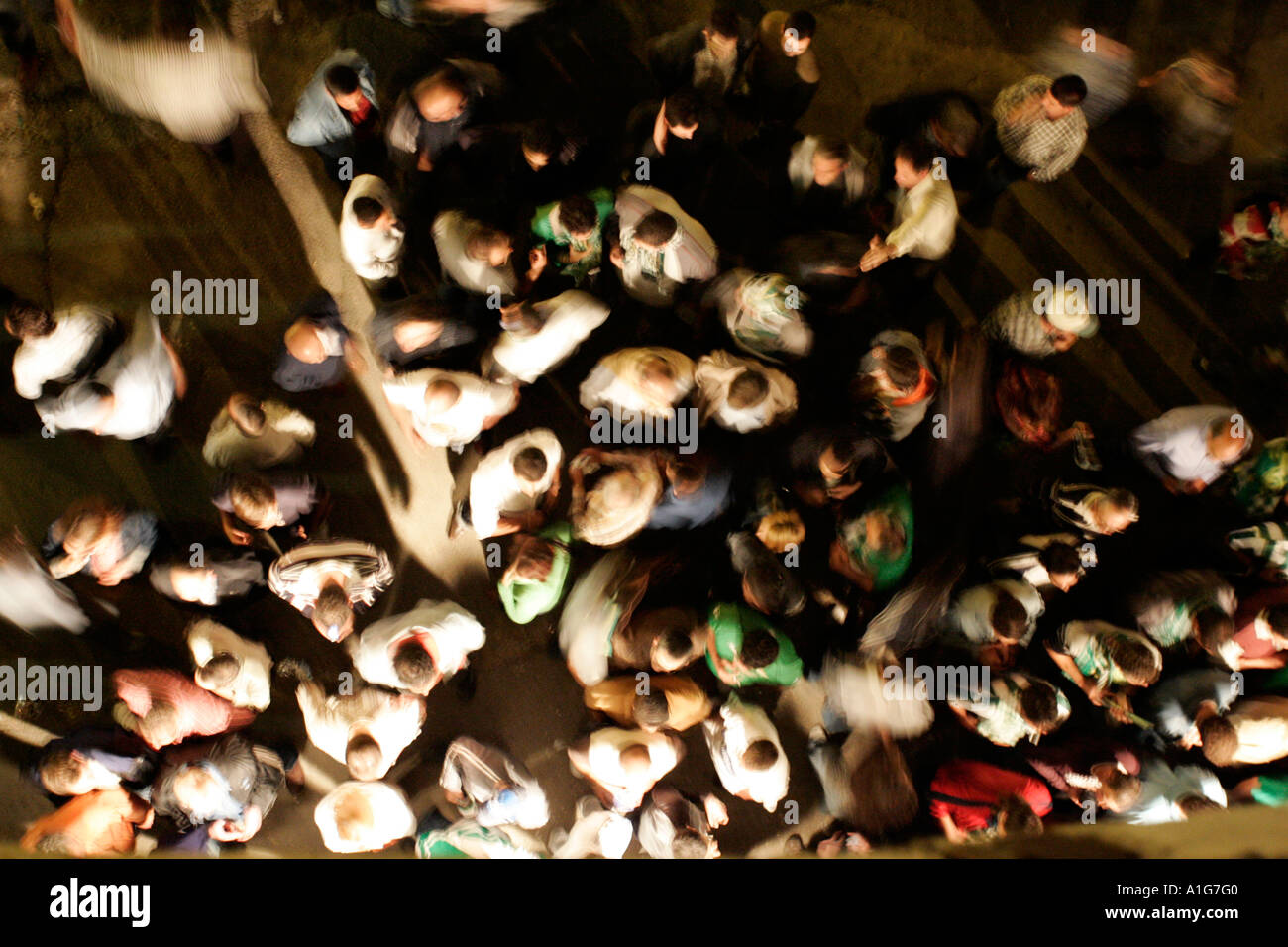 Crowd from a zenithal view Stock Photo - Alamy