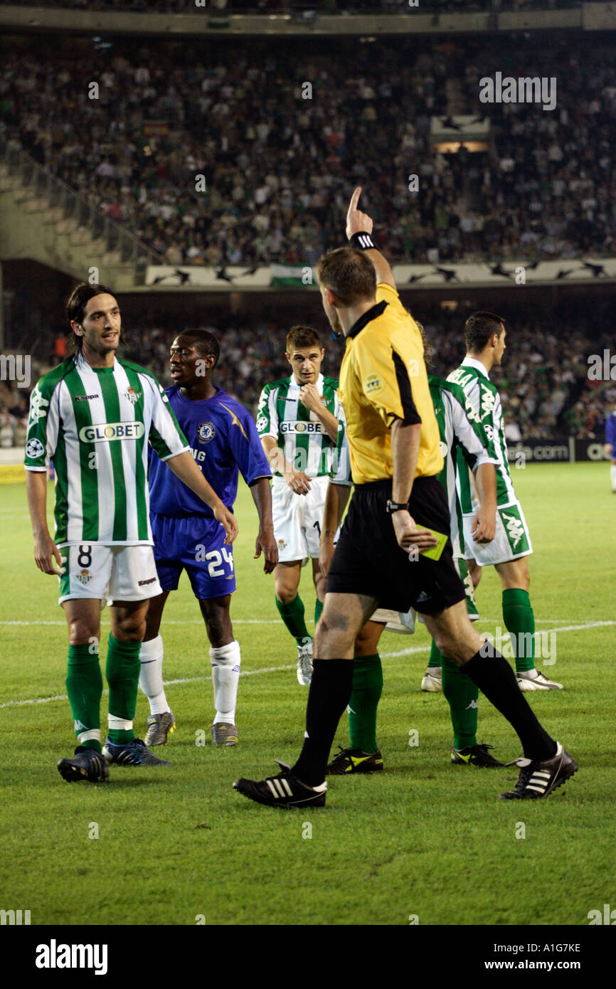 Football player yellow card hi-res stock photography and images - Alamy
