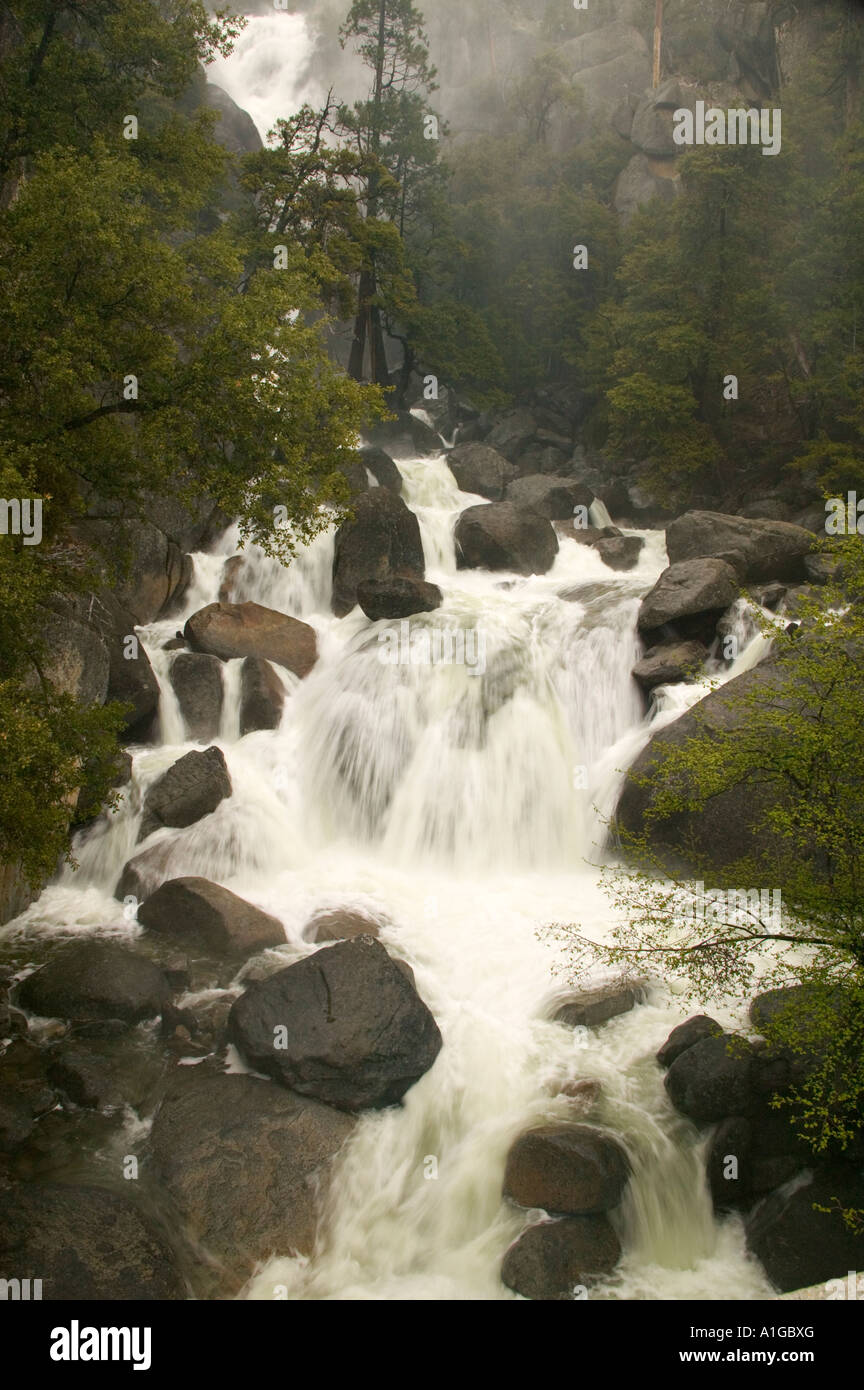 Cascade Rocks, spring runoff, Yosemite National Park Stock Photo - Alamy