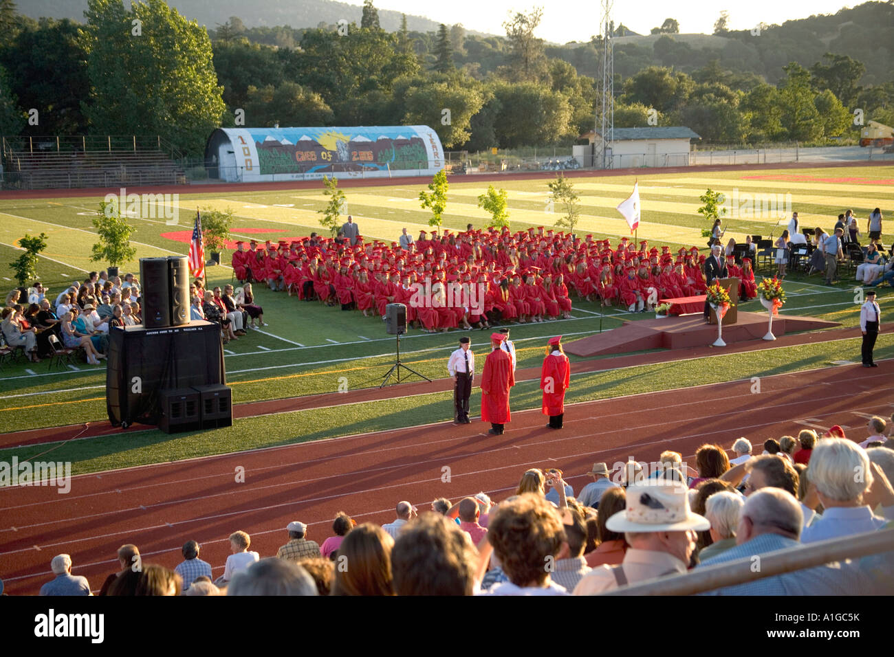 High School graduation, Calaveras County, California Stock Photo - Alamy