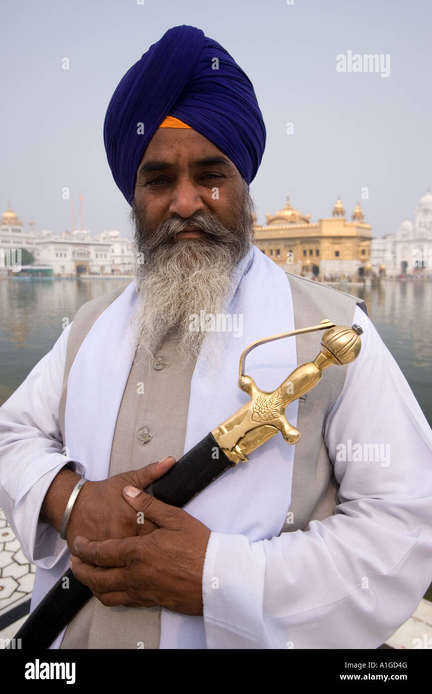Sikh in The Golden Temple Complex in the Sikh city of Amritsar in the ...