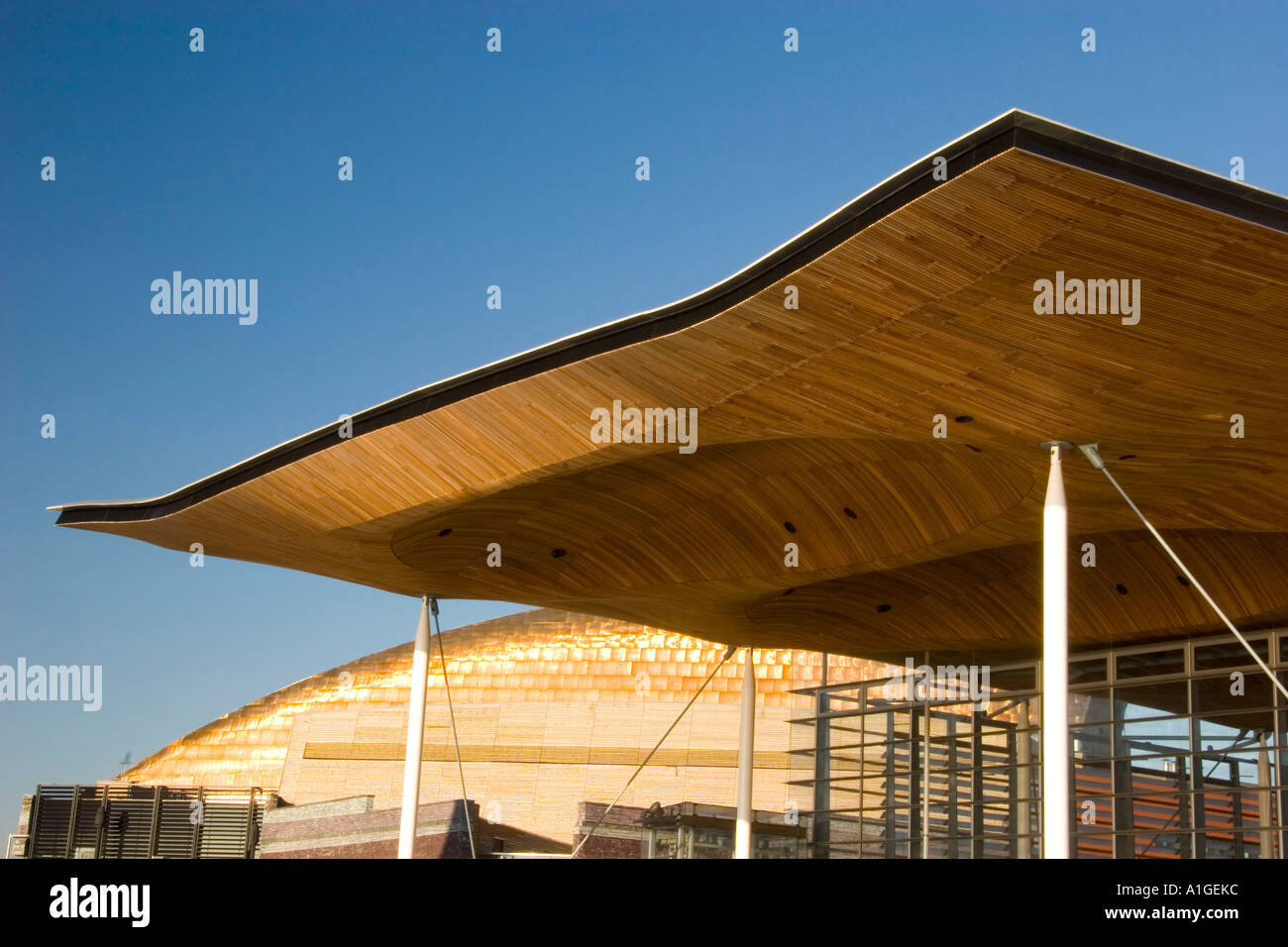 Roof Welsh Assembly Building Wales Millennium Centre Cardiff Bay South ...