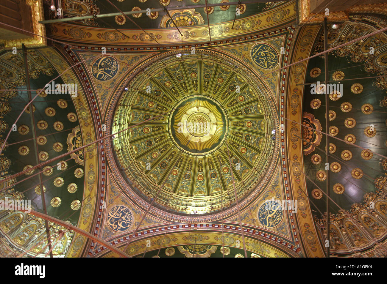 INSIDE ROOF OF THE MOHAMMED ALI MOSQUE, LOCATEDAT THE CITADEL, CAIRO ...
