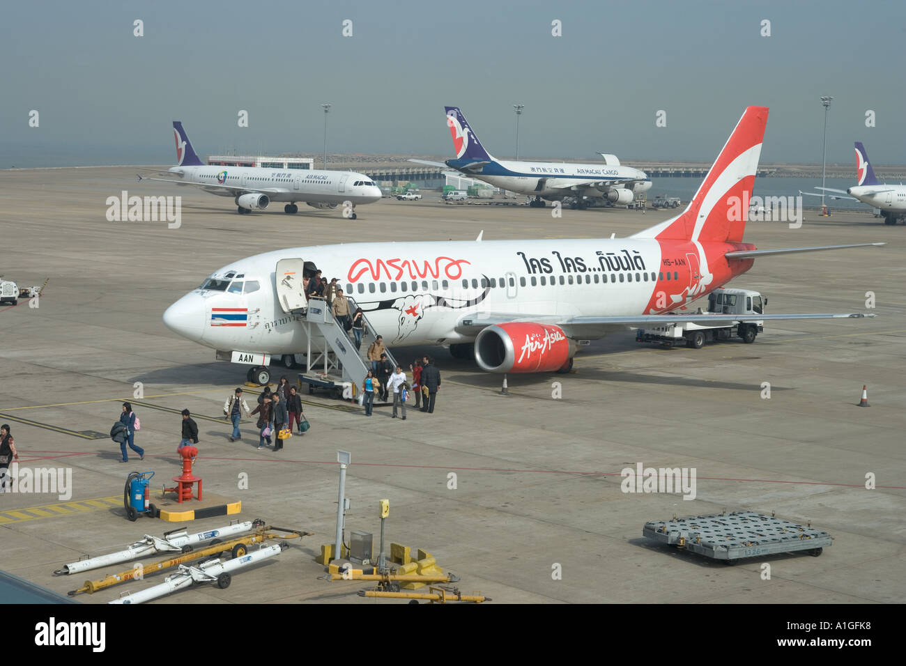 Air Asia Plane Macau Airport Stock Photo - Alamy