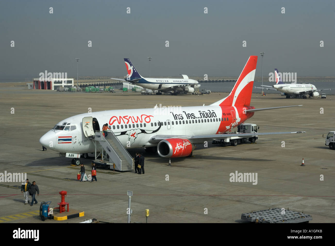 Air Asia Plane Macau Airport Stock Photo - Alamy