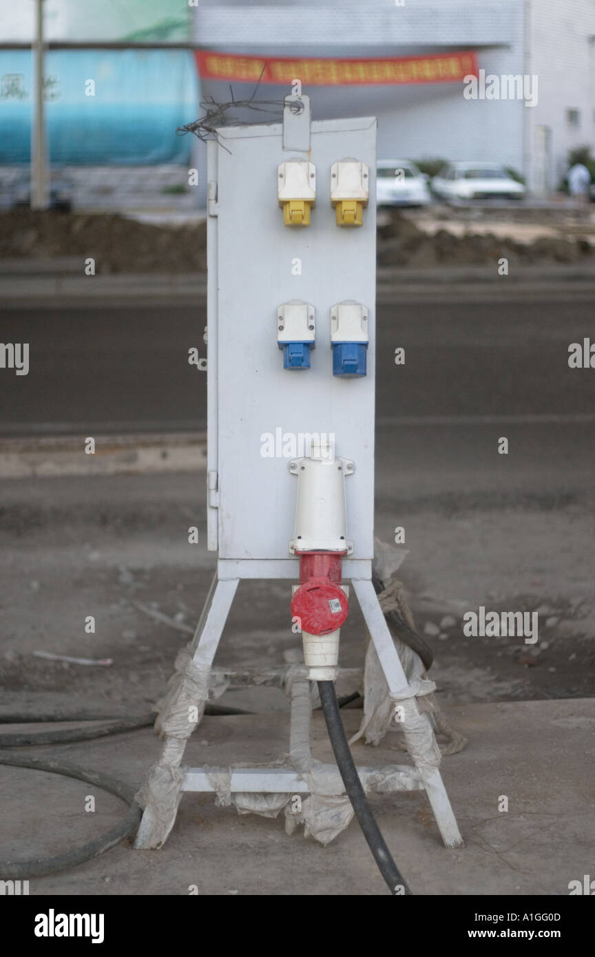 electricity box shanghai china Stock Photo - Alamy