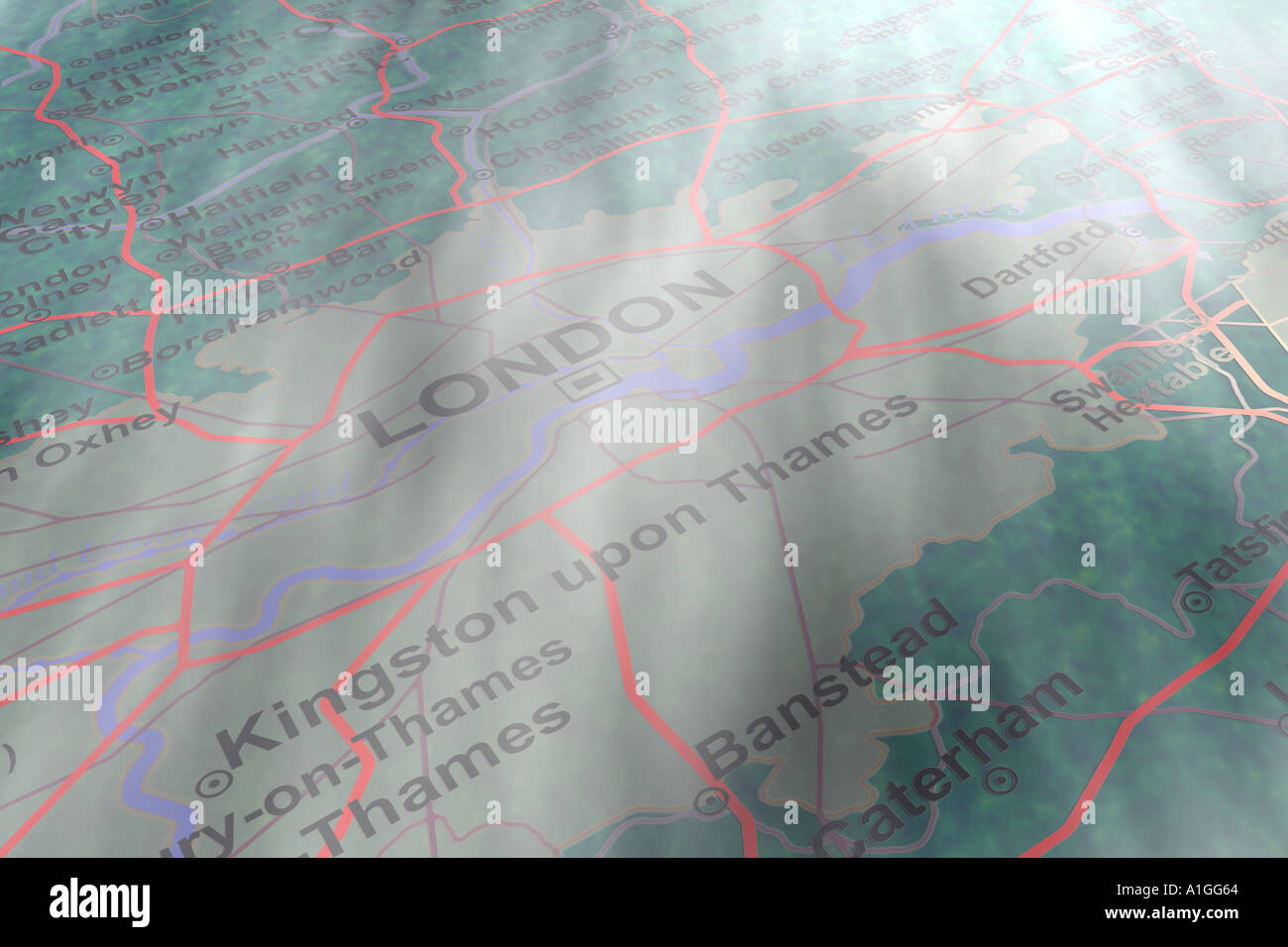 Map of London Stock Photo - Alamy