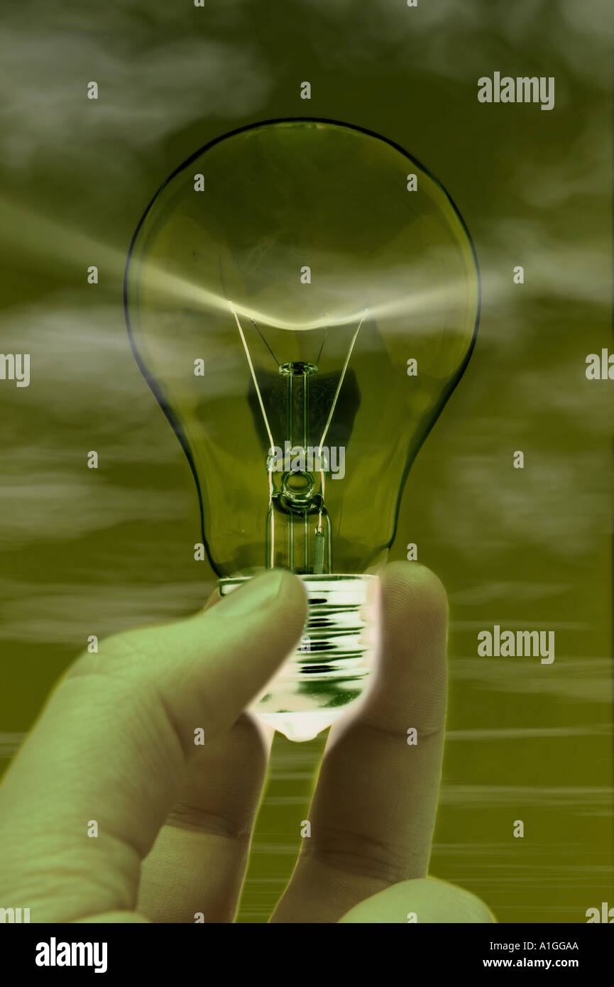 Light Bulb Fossile Fuel Issues Stock Photo - Alamy