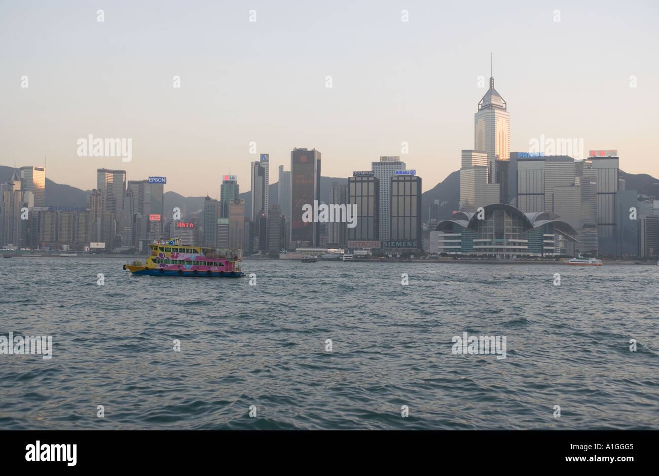 Hong Kong View Across Harbour from Kowloon Stock Photo - Alamy