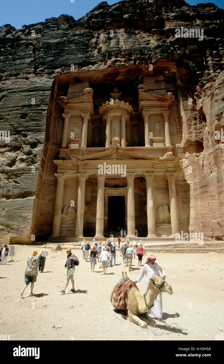 The treasury petra with new excavation hi-res stock photography and ...