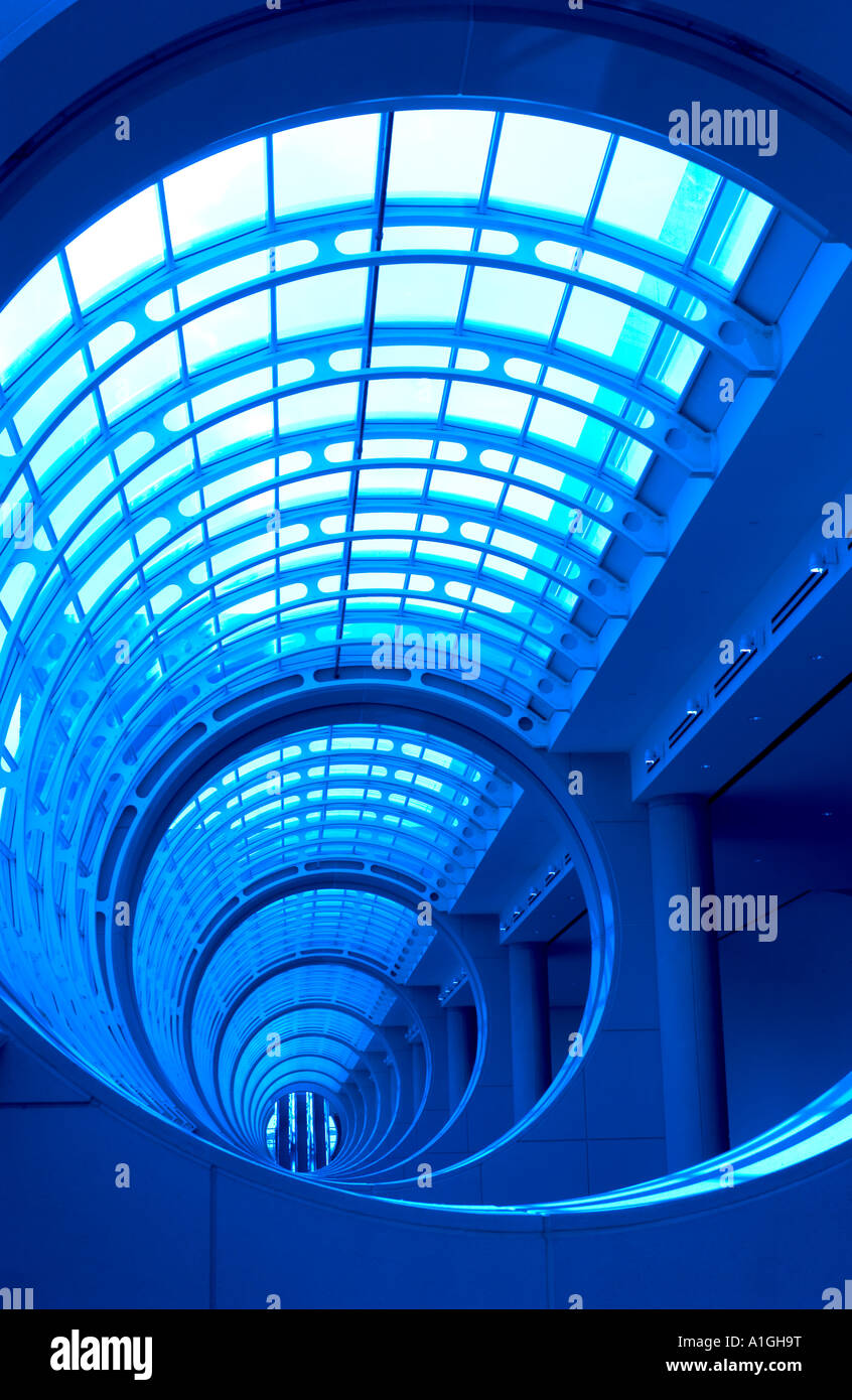 Windows in public space architecture form concentric circles Stock ...