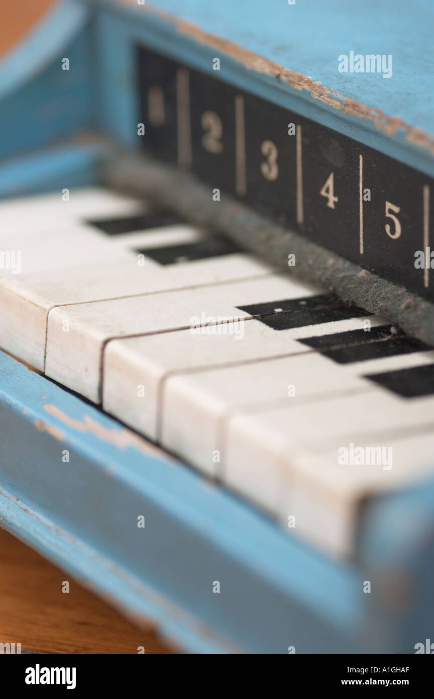 small wooden toy piano Stock Photo - Alamy