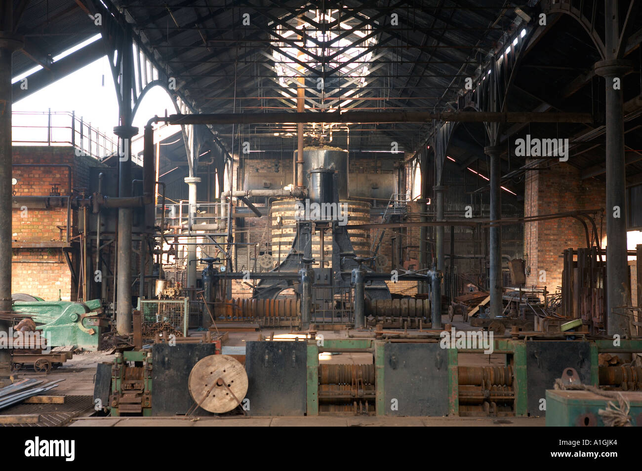 Interior of old factory, wrought iron works, blist hill Victorian ...