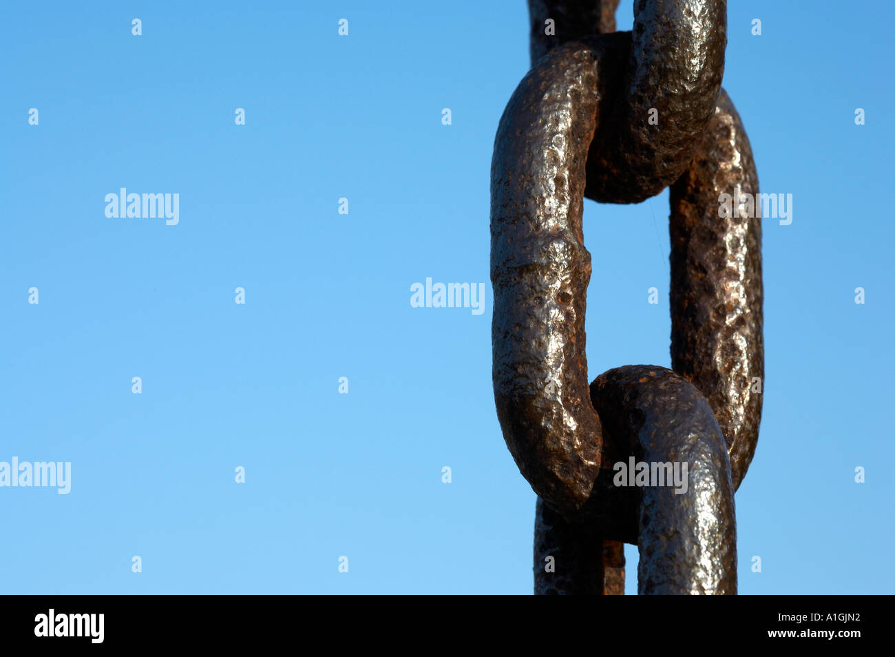 Single metal chain Shropshire England uk Stock Photo - Alamy