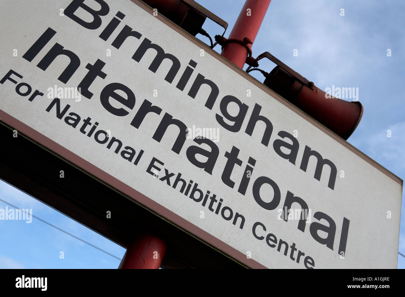 Birmingham international train station sign uk Stock Photo - Alamy