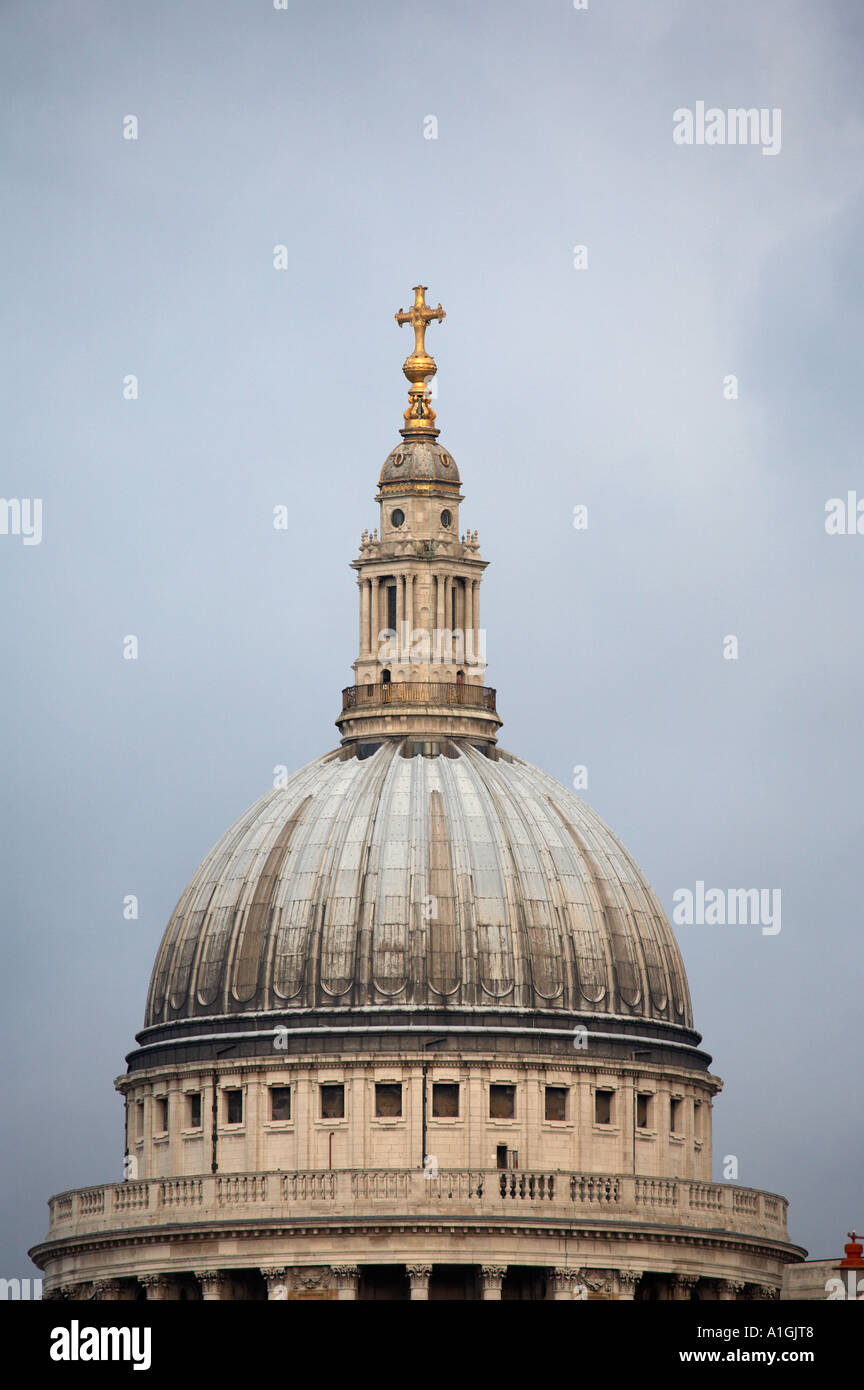 St pauls dome from the south bank during sunset london uk Stock Photo ...
