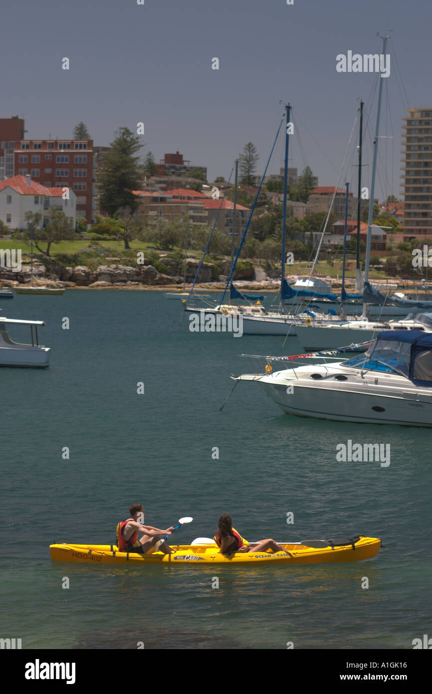 Kayaking in Sydney harbour Stock Photo - Alamy