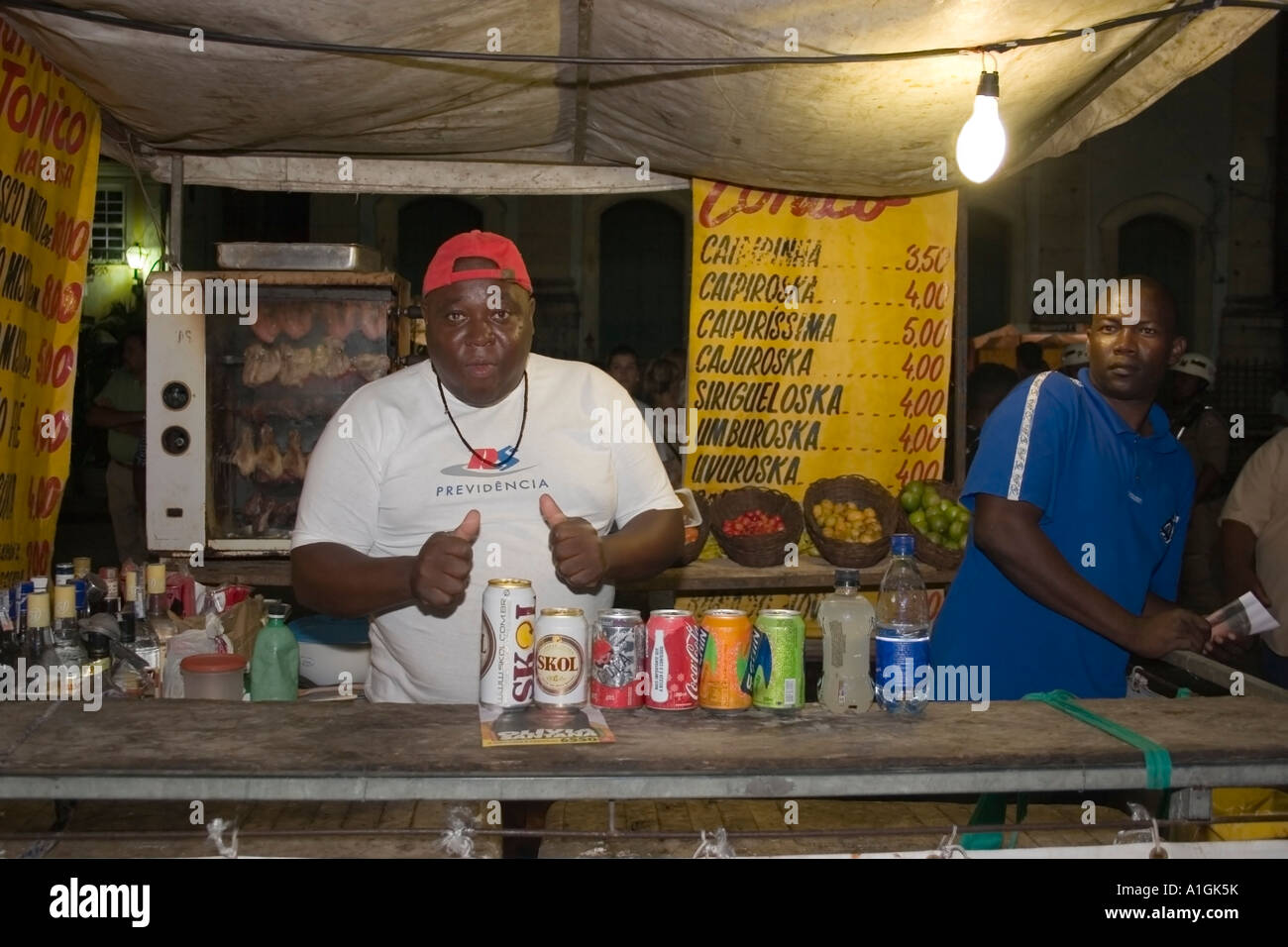 Typical street bar at night at Pelourinho historical zone Salvador da ...