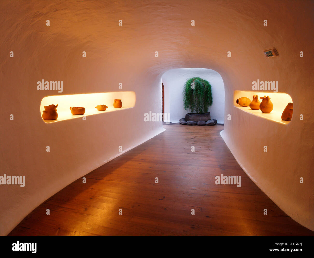 Interior of Mirador del Rio (a viewpoint created by Lanzarote artist ...