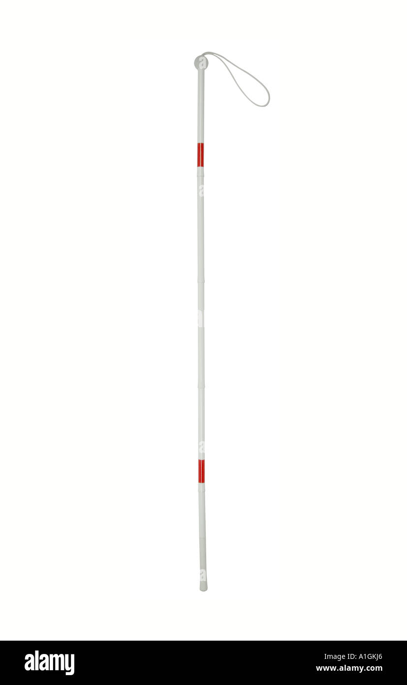 White stick for the blind Stock Photo - Alamy