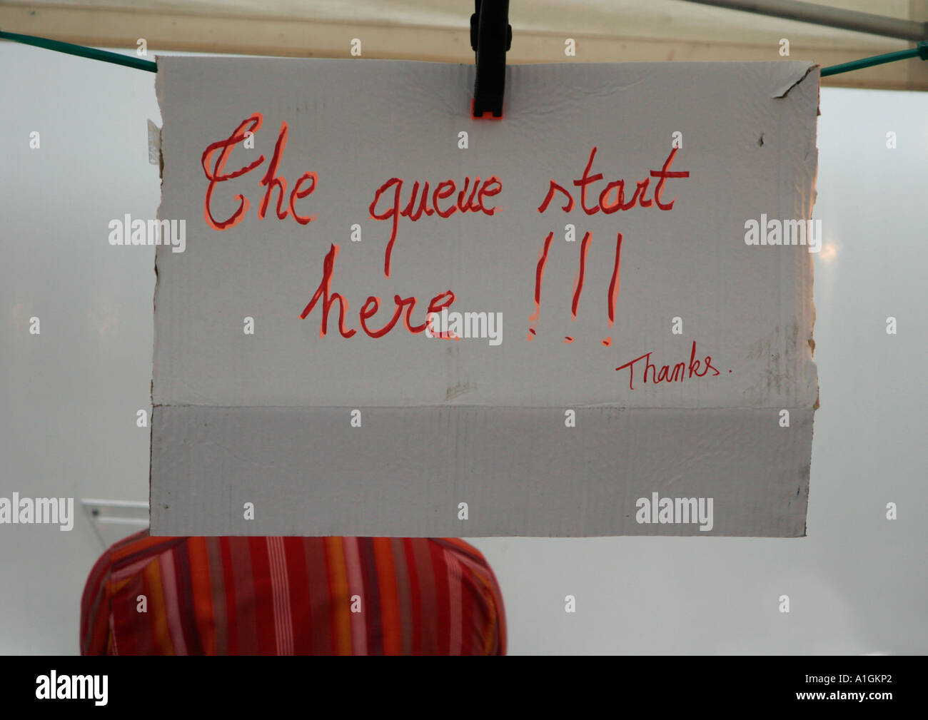 Market stall sign Stock Photo - Alamy